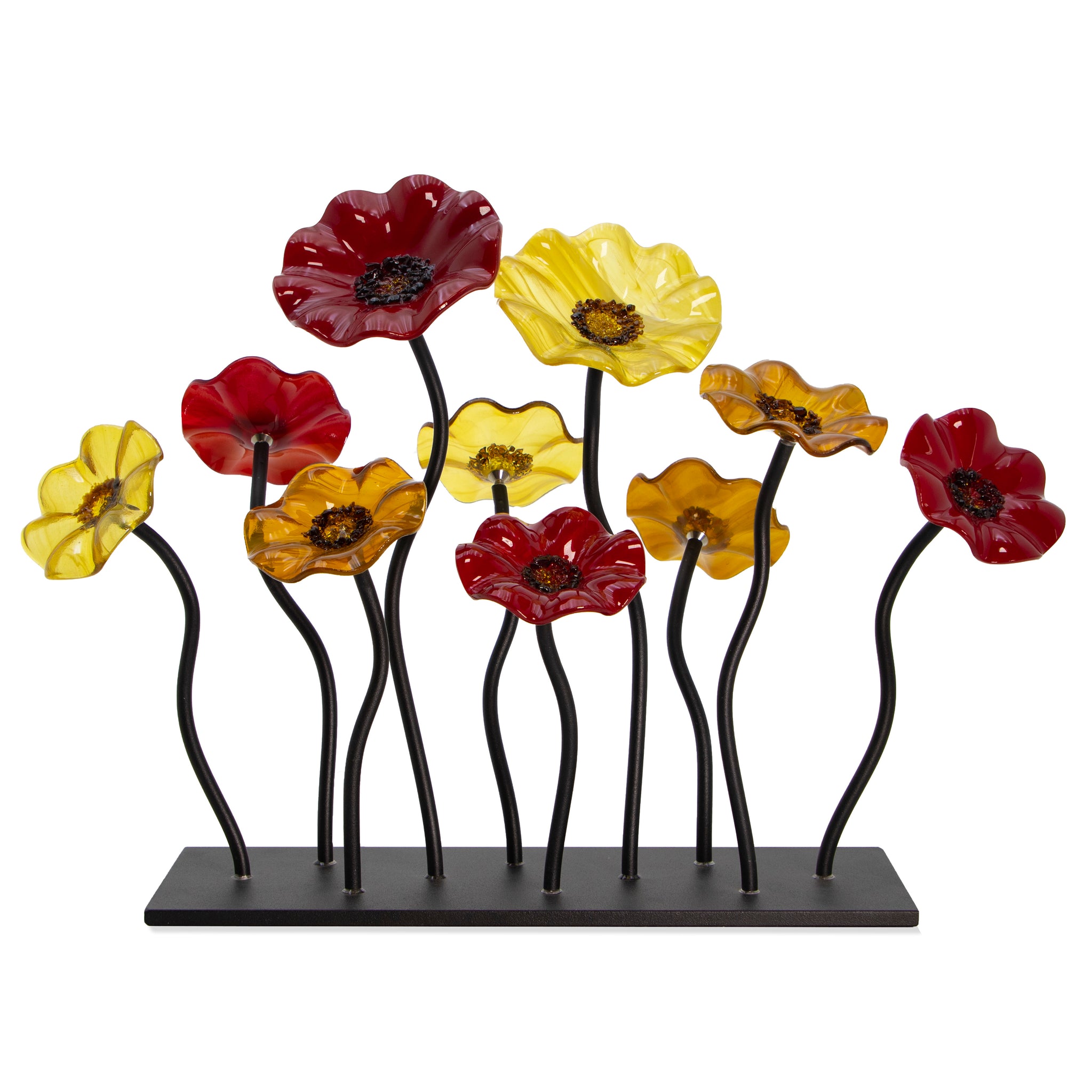 Glass Flower Garden of 10 - Handmade Glass by Scott Johnson – Glass ...