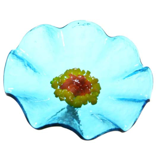Trans Turquoise Replacement Flower – Glass Flowers by Scott Johnson